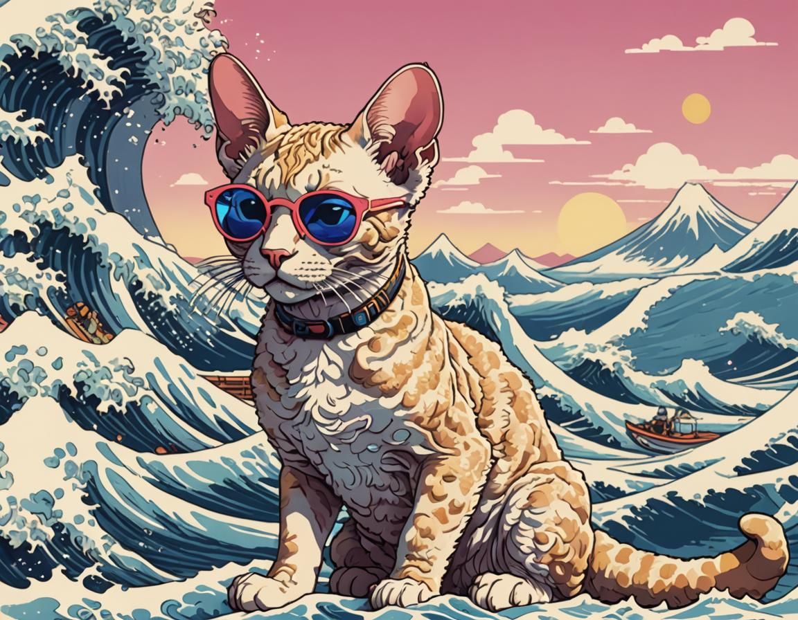 Vaporwave cat - AI Generated Artwork - NightCafe Creator