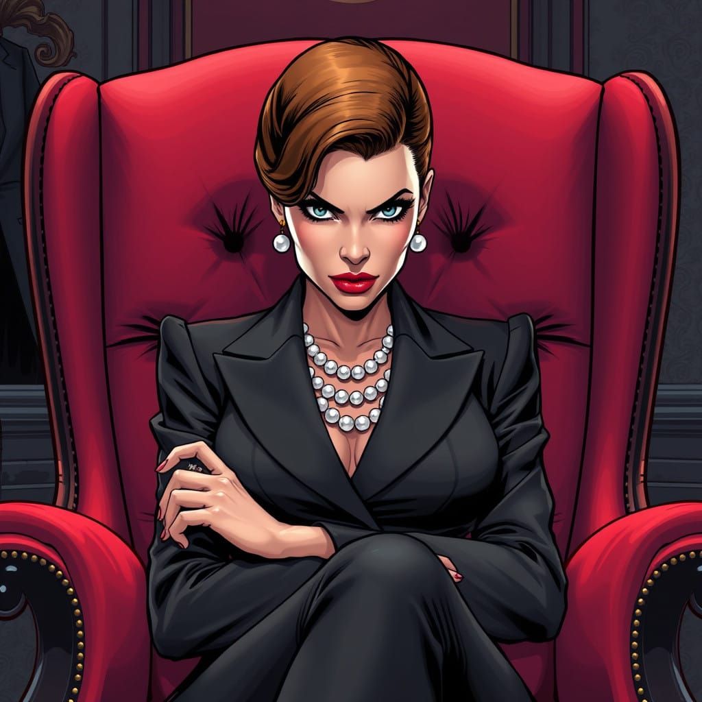 Beautiful female mafia boss - Sleek Female Mafia Boss in Ch...