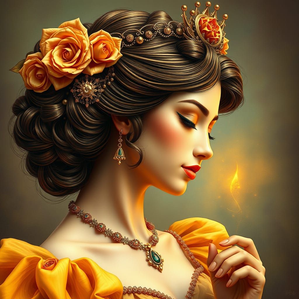 Vibrant Princesse Nait with Malédiction in Masterp... - AI Art