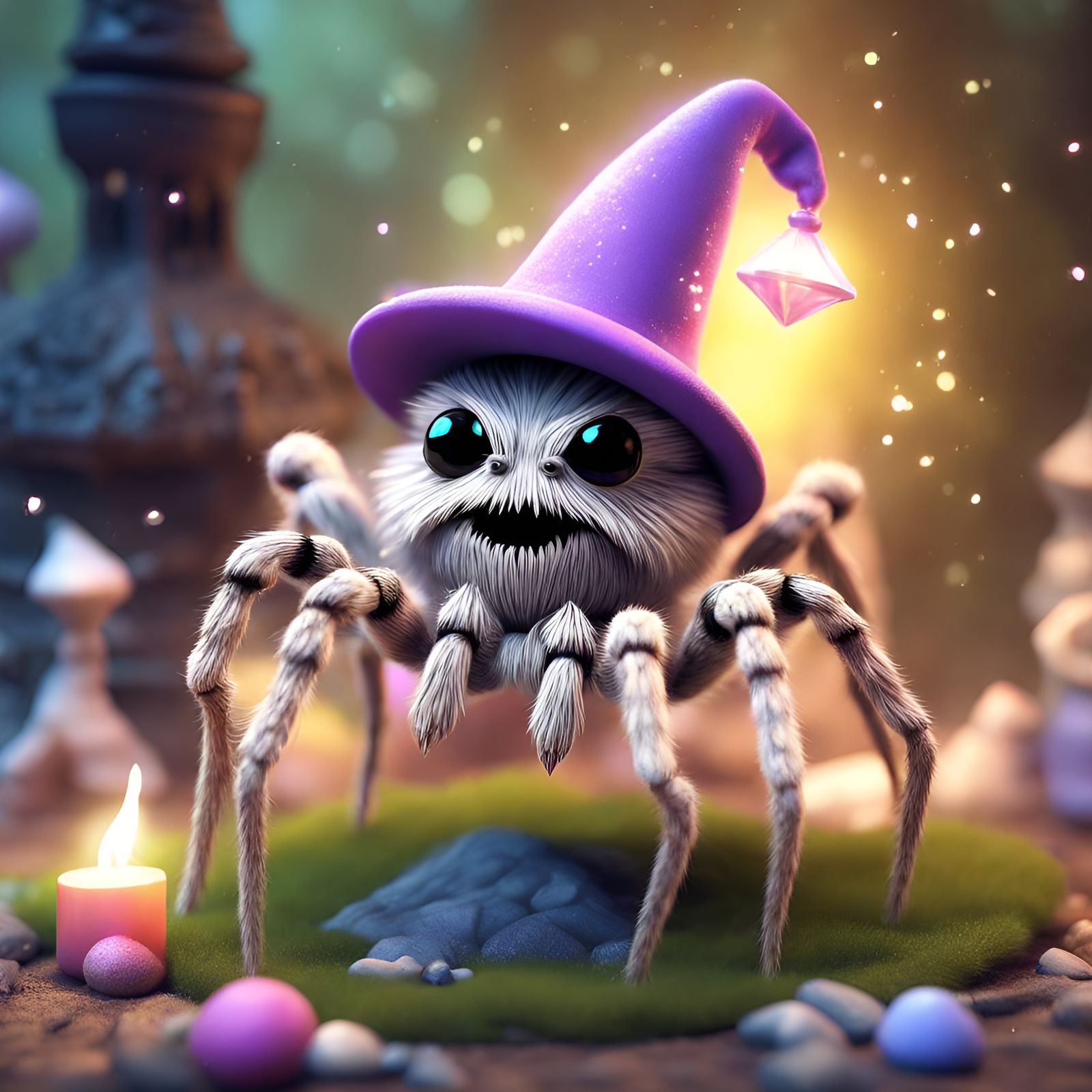 Adorable spider wizard - AI Generated Artwork - NightCafe Creator