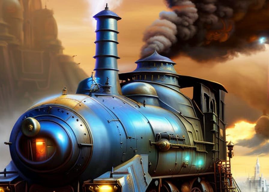 Retrofuturism Steamloc - AI Generated Artwork - NightCafe Creator