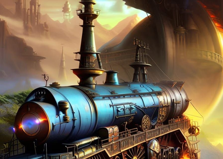 Retrofuturism Steamloc 3 - AI Generated Artwork - NightCafe Creator