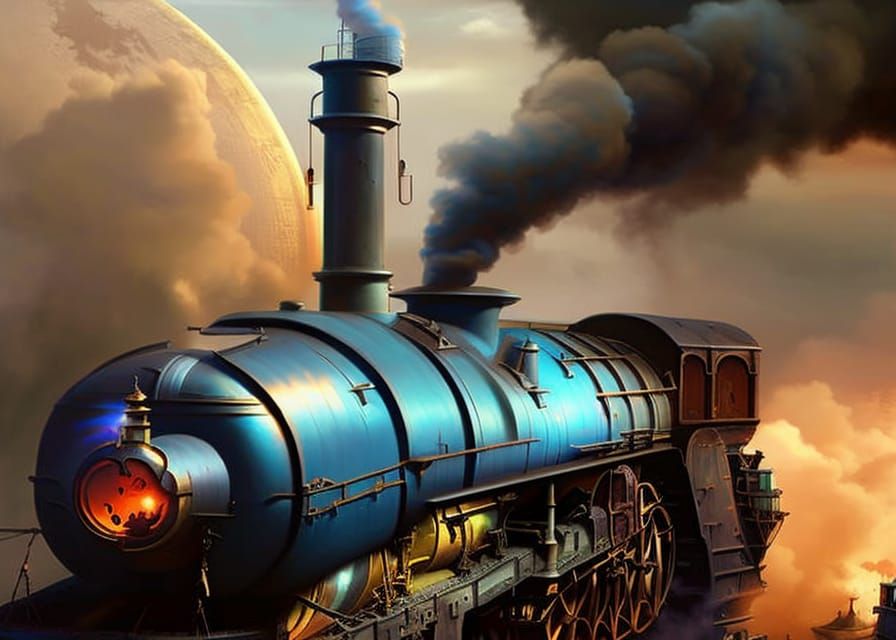 Retrofuturism Steamloc 4 - AI Generated Artwork - NightCafe Creator