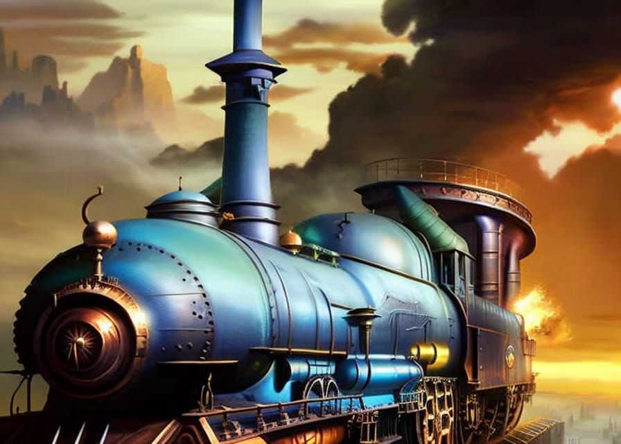 Retrofuturism Steamloc 5 - AI Generated Artwork - NightCafe Creator