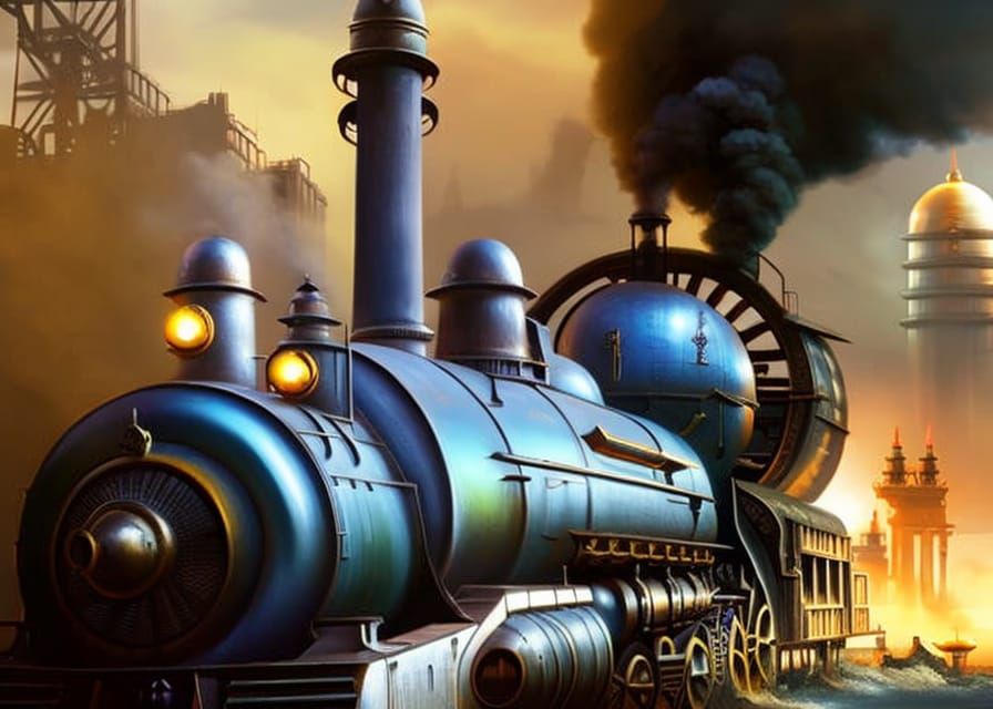 Retrofuturism Steamloc 7 - AI Generated Artwork - NightCafe Creator