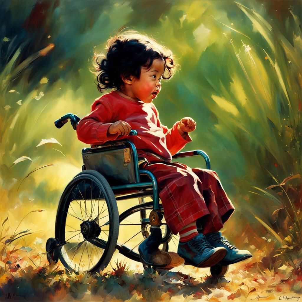 a heartwarming adventure as a determined child in a wheelchair explores ...