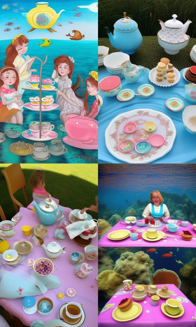 Tea party at the bottom of the sea - AI Generated Artwork - NightCafe ...