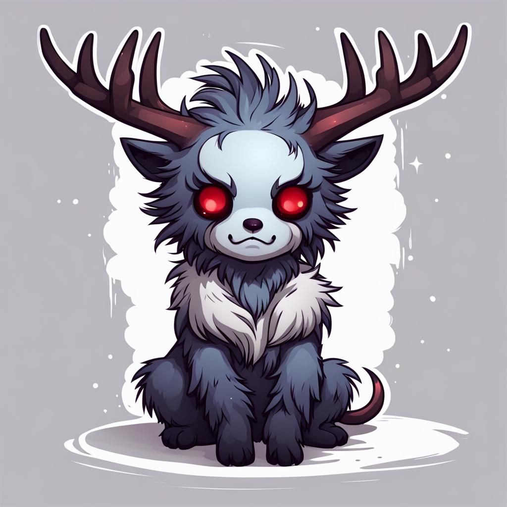 Very cute fluffy chibi Wendigo. - AI Generated Artwork - NightCafe Creator