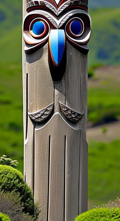 Owl Totem Pole - AI Generated Artwork - NightCafe Creator