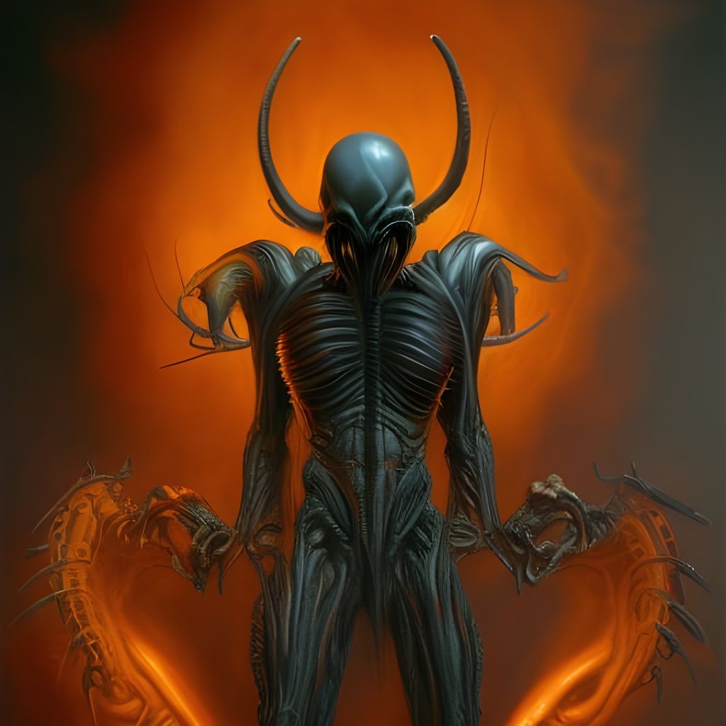 Some kind of alien-demon thing - AI Generated Artwork - NightCafe Creator