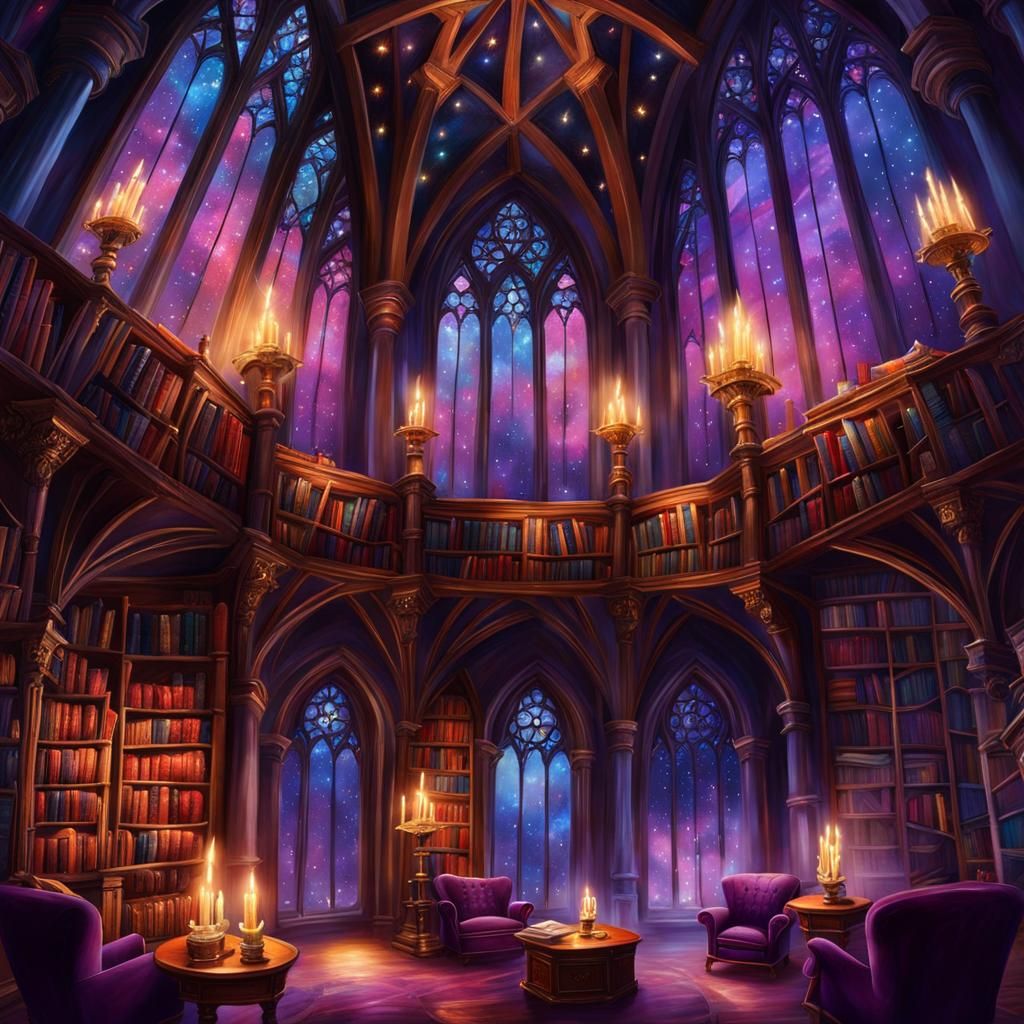 magical library - AI Generated Artwork - NightCafe Creator