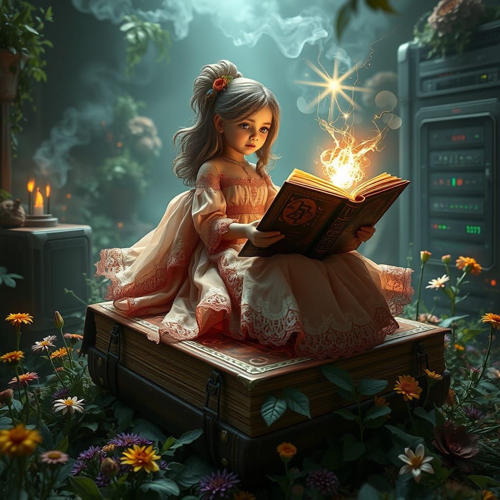 Girl with Magic Book - Girl with Magic Book