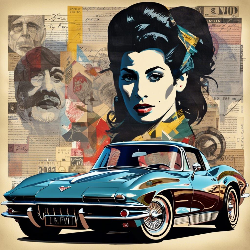 Chevrolet Corvette Collage - AI Generated Artwork - NightCafe Creator
