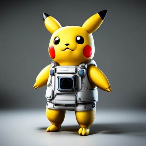 Pikachu in a space suit, 8k resolution, a masterpiece, 35mm ...