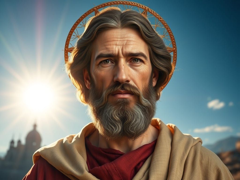 Extreme Hyper Realistic Portrait of a Saint in Tra... - AI Art