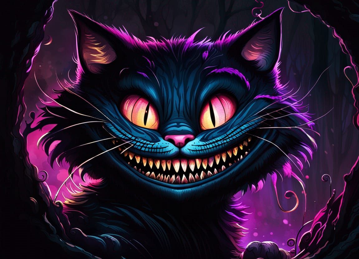Having Fun in Wonderland - The Cheshire Cat - AI Generated Artwork - NightCafe Creator