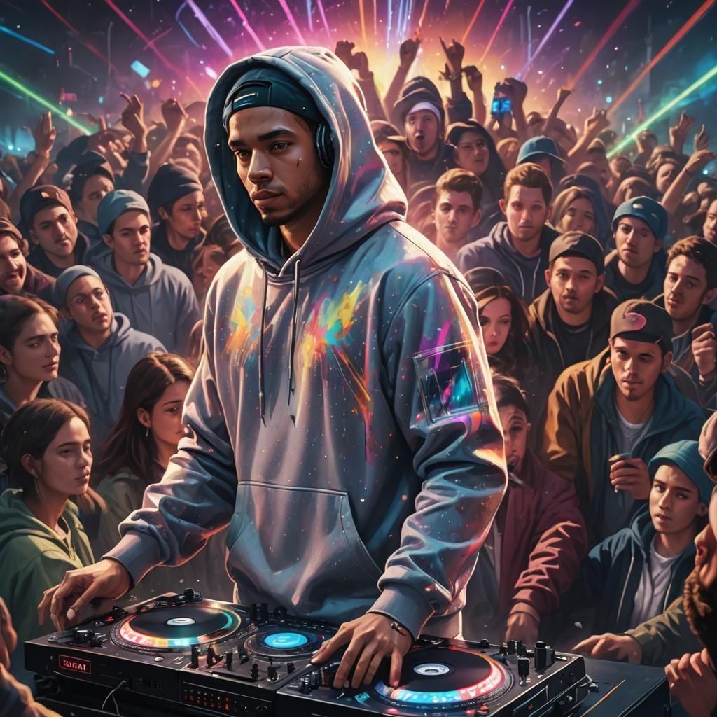 DJ Mixing House Music for The Crowd - AI Generated Artwork - NightCafe ...