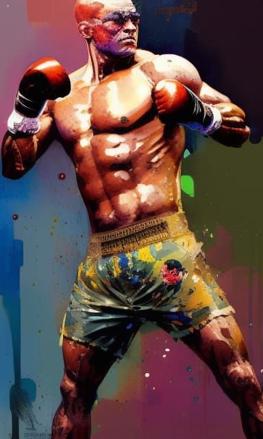 Boxer Brawler - AI Generated Artwork - NightCafe Creator