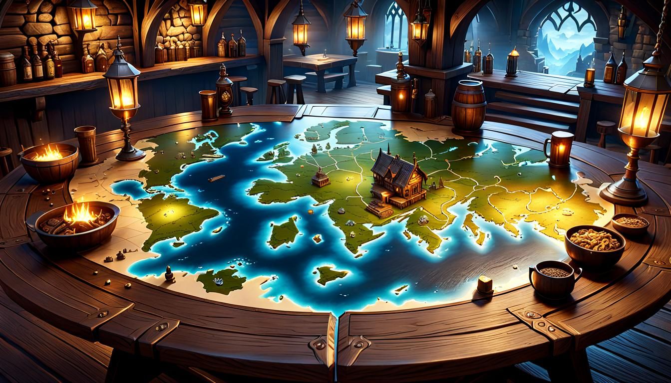 War Room Map Table - AI Generated Artwork - NightCafe Creator