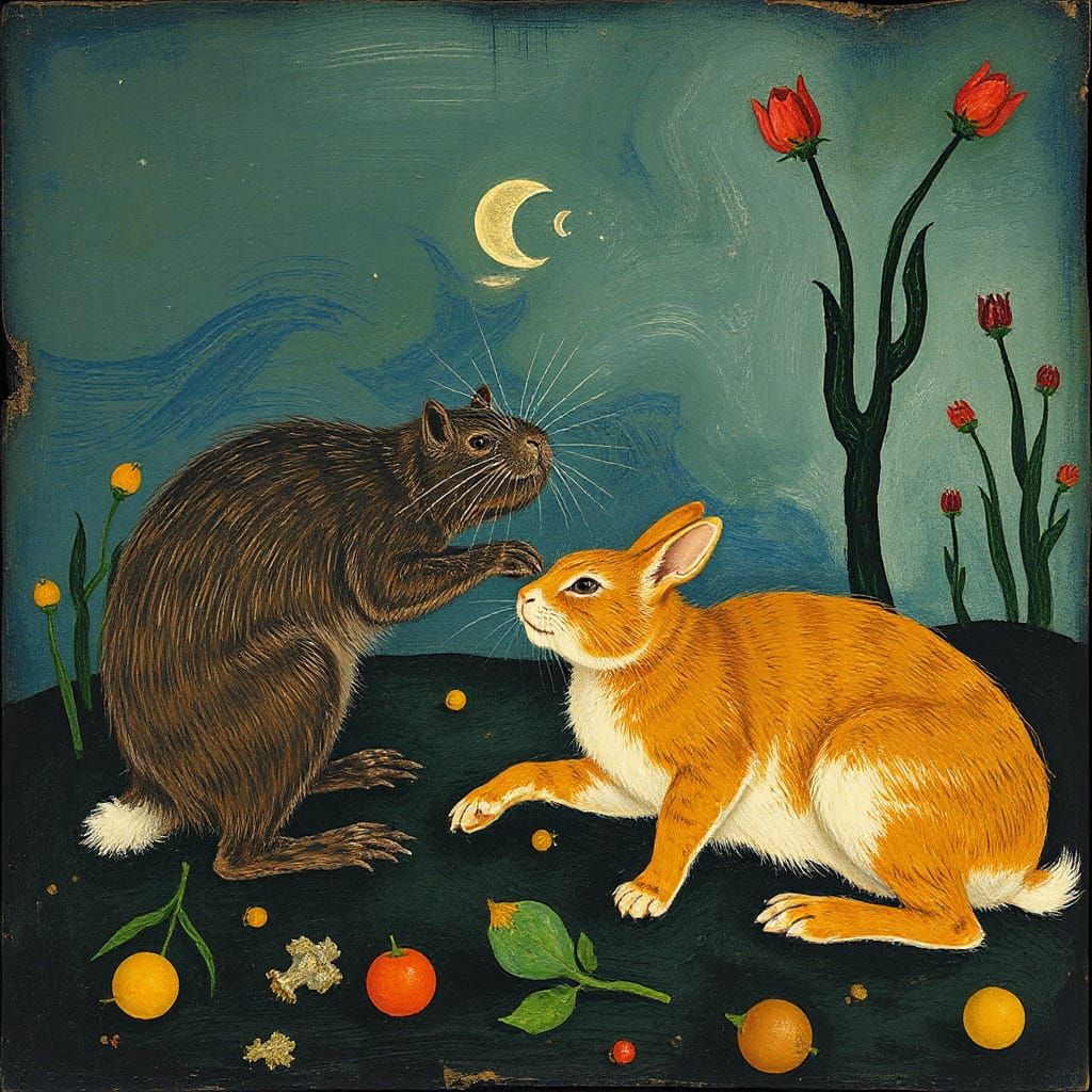 Surreal Scene Inspired by Dix and Klee - AI Art