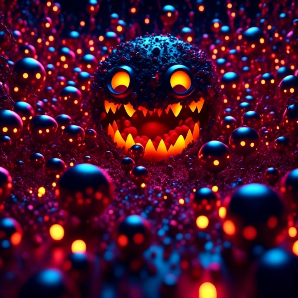 Intense, 3D Mapping, Pacman eating a power pellet, evil, gothic ...