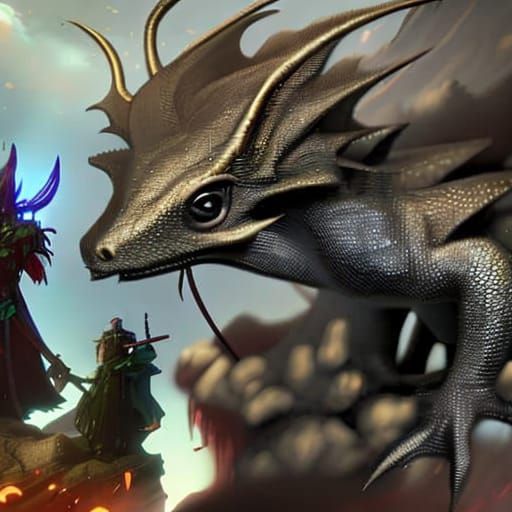 Battle Dragons : r/nightcafe