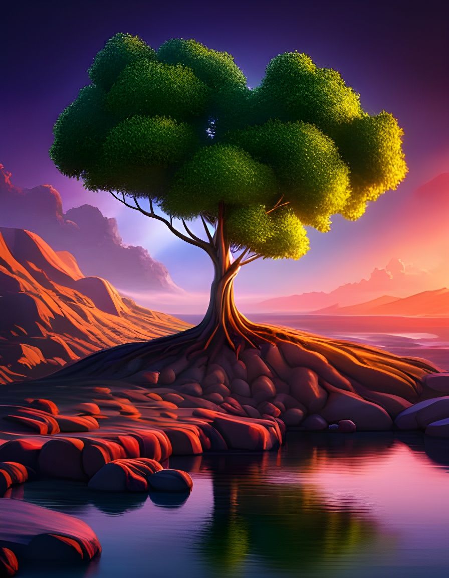 Prism Tree - AI Generated Artwork - NightCafe Creator