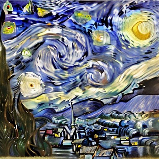 Vincent Van Gogh The Starry Night Sterrennacht - AI Generated Artwork ...