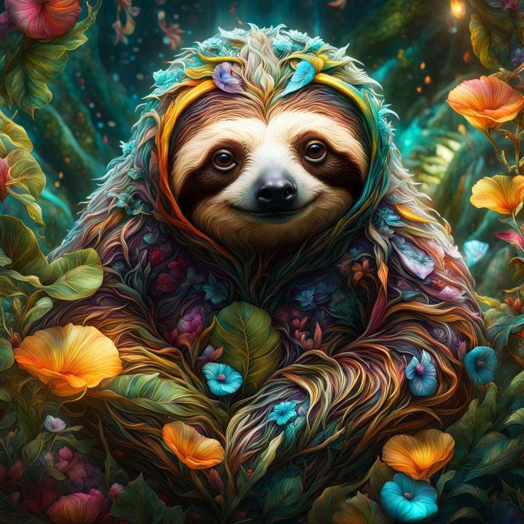 Magic Sloth - AI Generated Artwork - NightCafe Creator