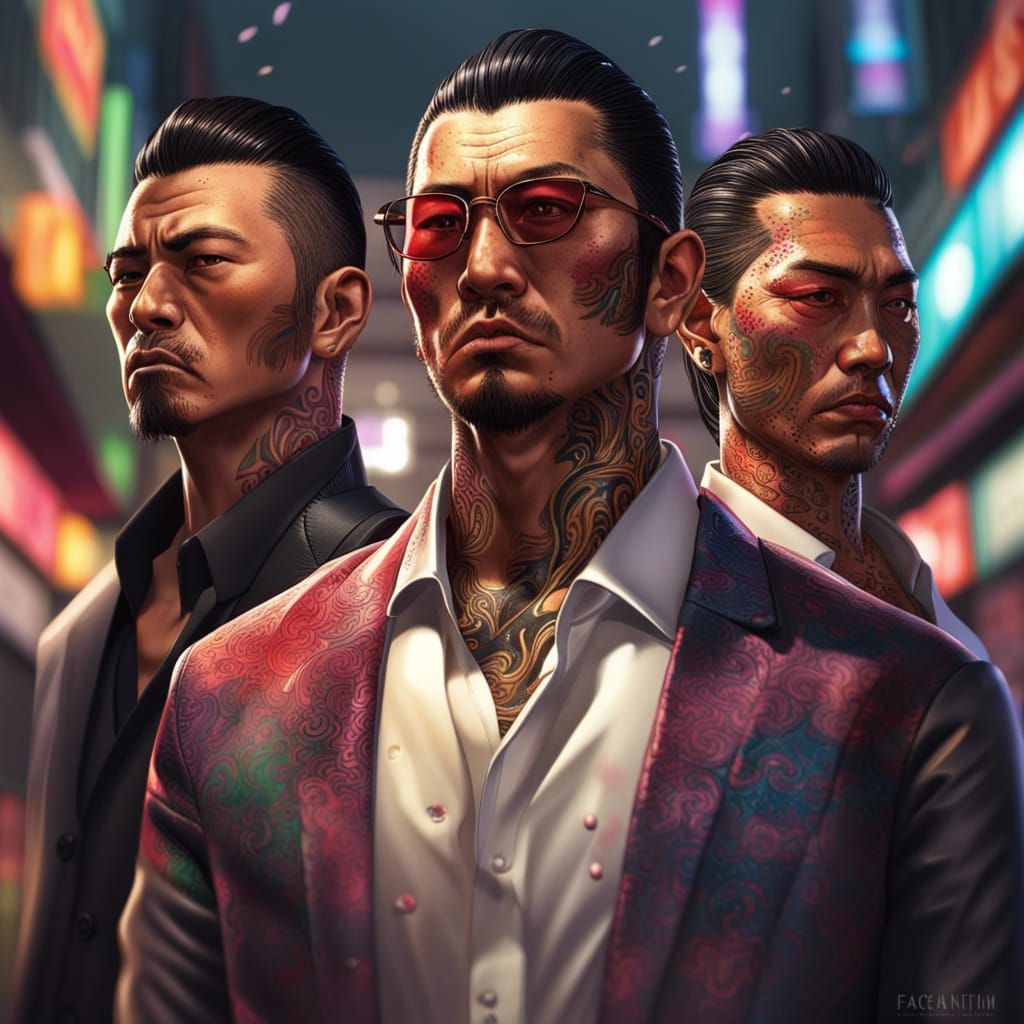 Yakuza gang - AI Generated Artwork - NightCafe Creator
