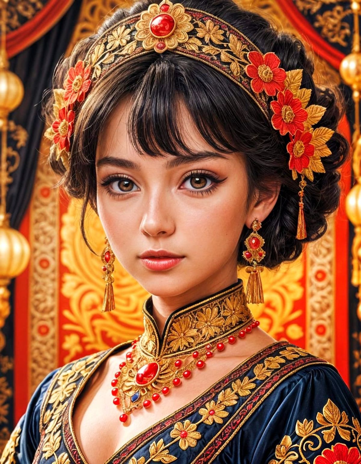 Sorta My Cat - Orange Striped Cat Portrait in Hyperrealistic...