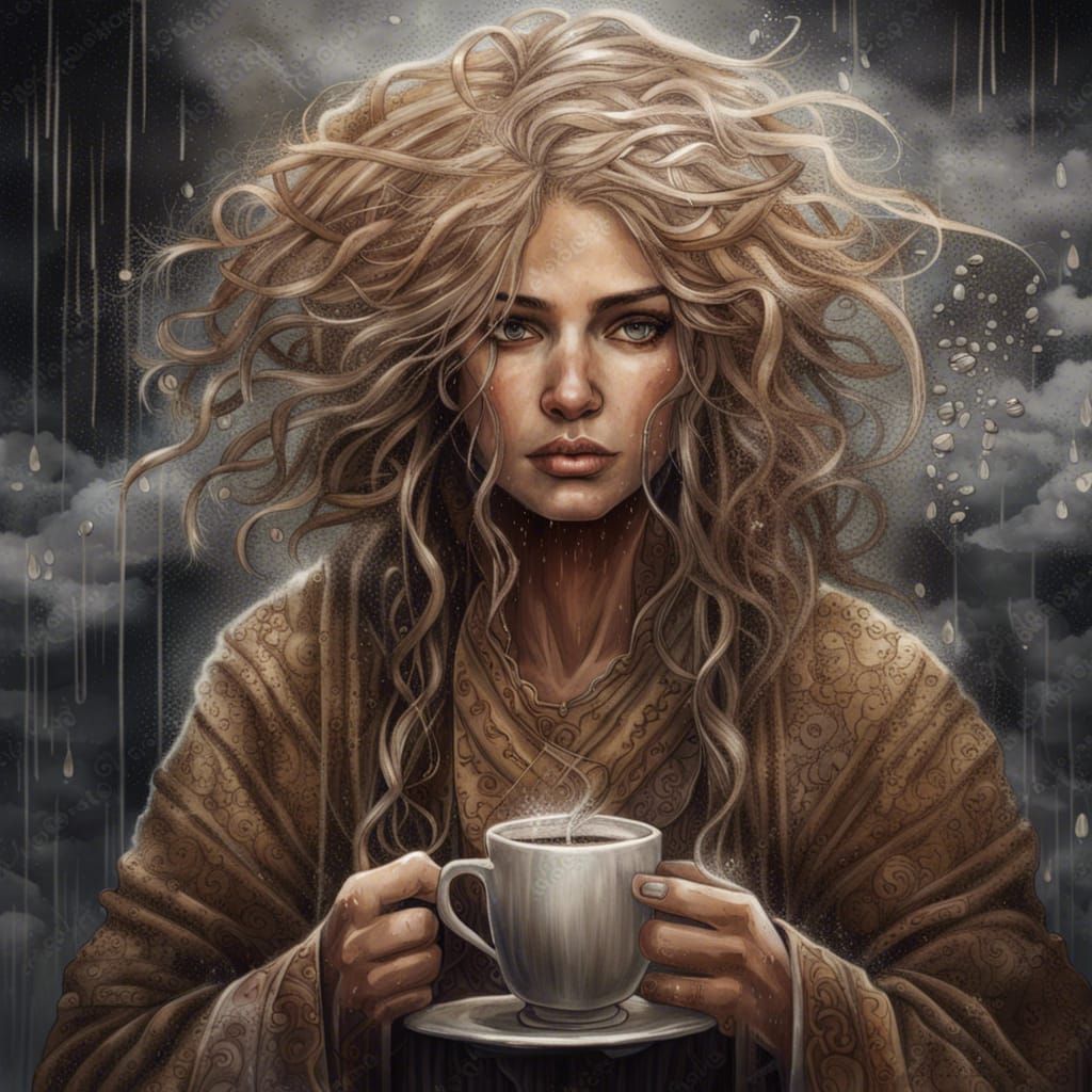 personification of the Mountain early in the morning - AI Generated ...