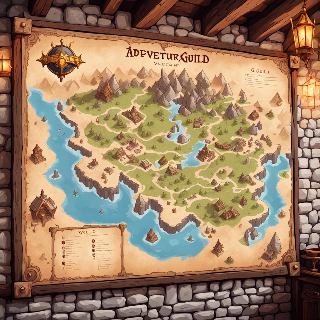 Adventure Map - AI Generated Artwork - NightCafe Creator