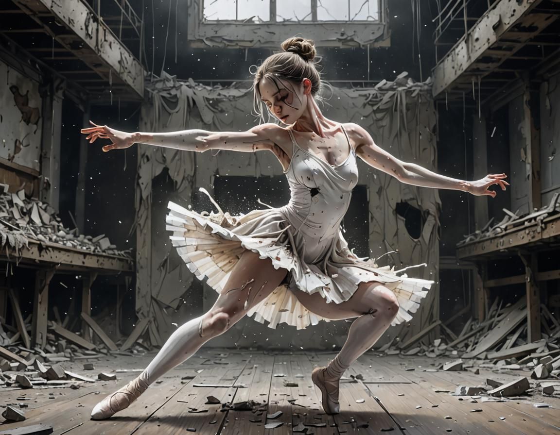 Broken ballerina - AI Generated Artwork - NightCafe Creator