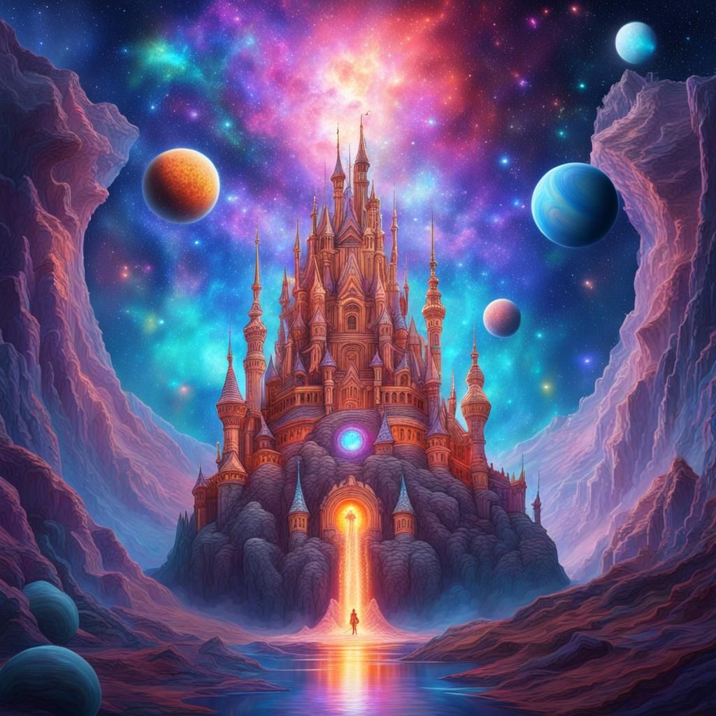 Space castle - AI Generated Artwork - NightCafe Creator