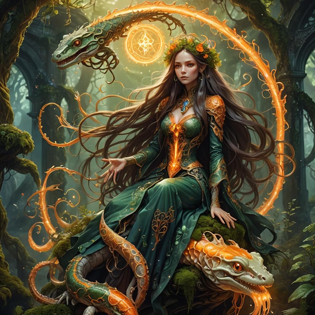 The Lizard Queen - AI Generated Artwork - NightCafe Creator
