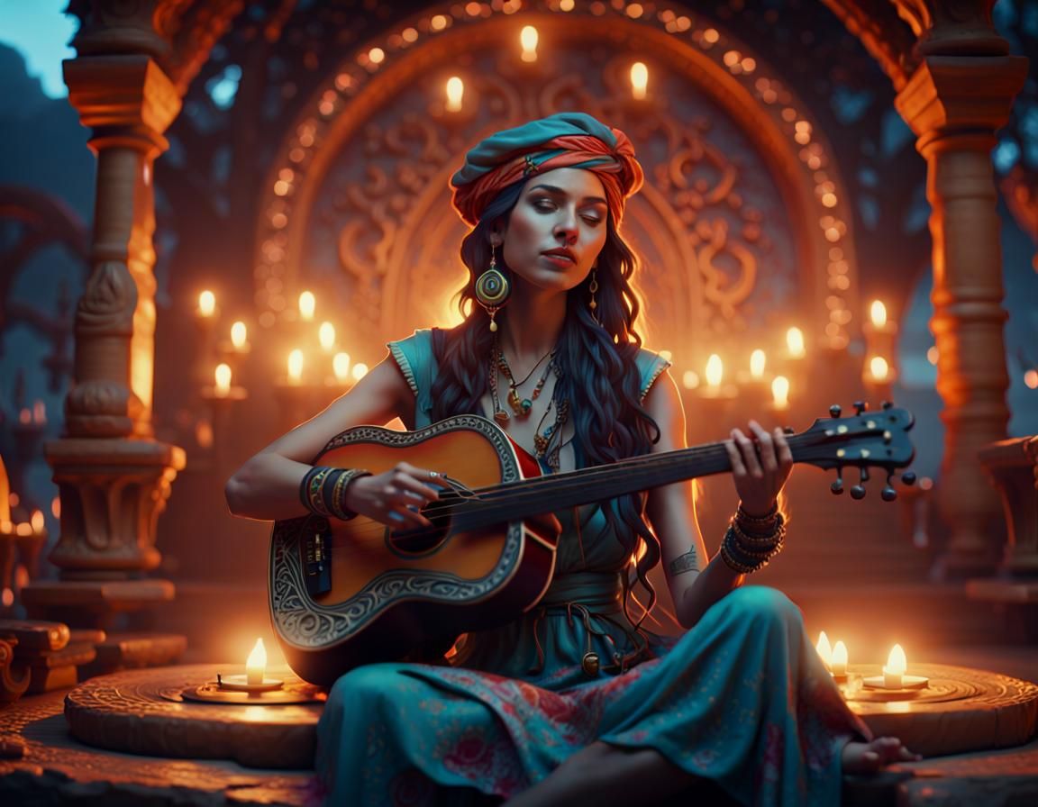 Whistling Gypsy - AI Generated Artwork - NightCafe Creator