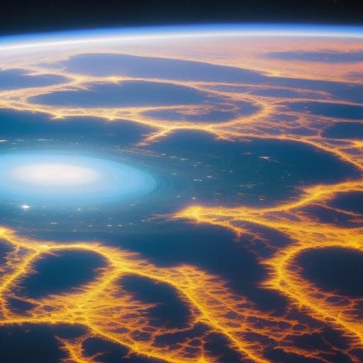 Planetary Flyby: Rivers of Fire - AI Generated Artwork - NightCafe Creator