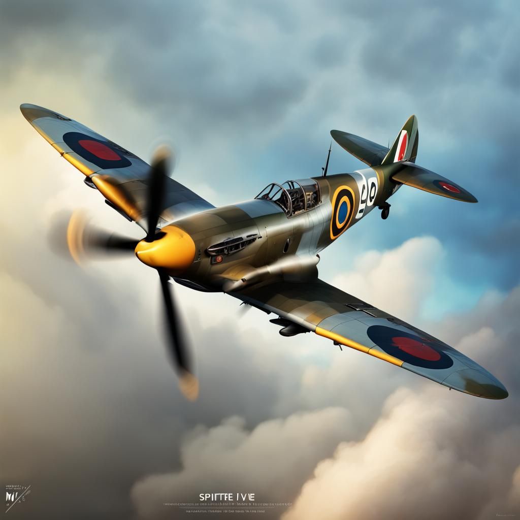 Supermarine spitfire mk XIVE - AI Generated Artwork - NightCafe Creator