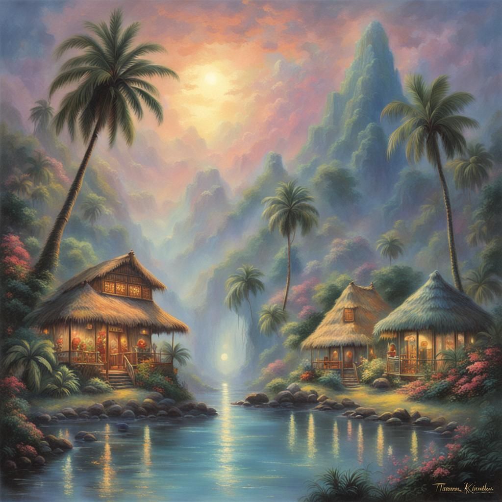 Imaginary album cover for a tiki exotica record. - AI Generated Artwork ...