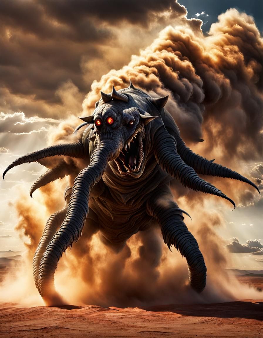 Horror In The Desert - AI Generated Artwork - NightCafe Creator