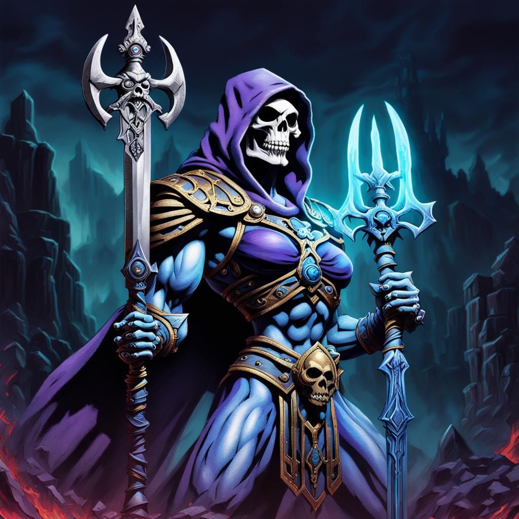 Buff Girl Skeletor - AI Generated Artwork - NightCafe Creator