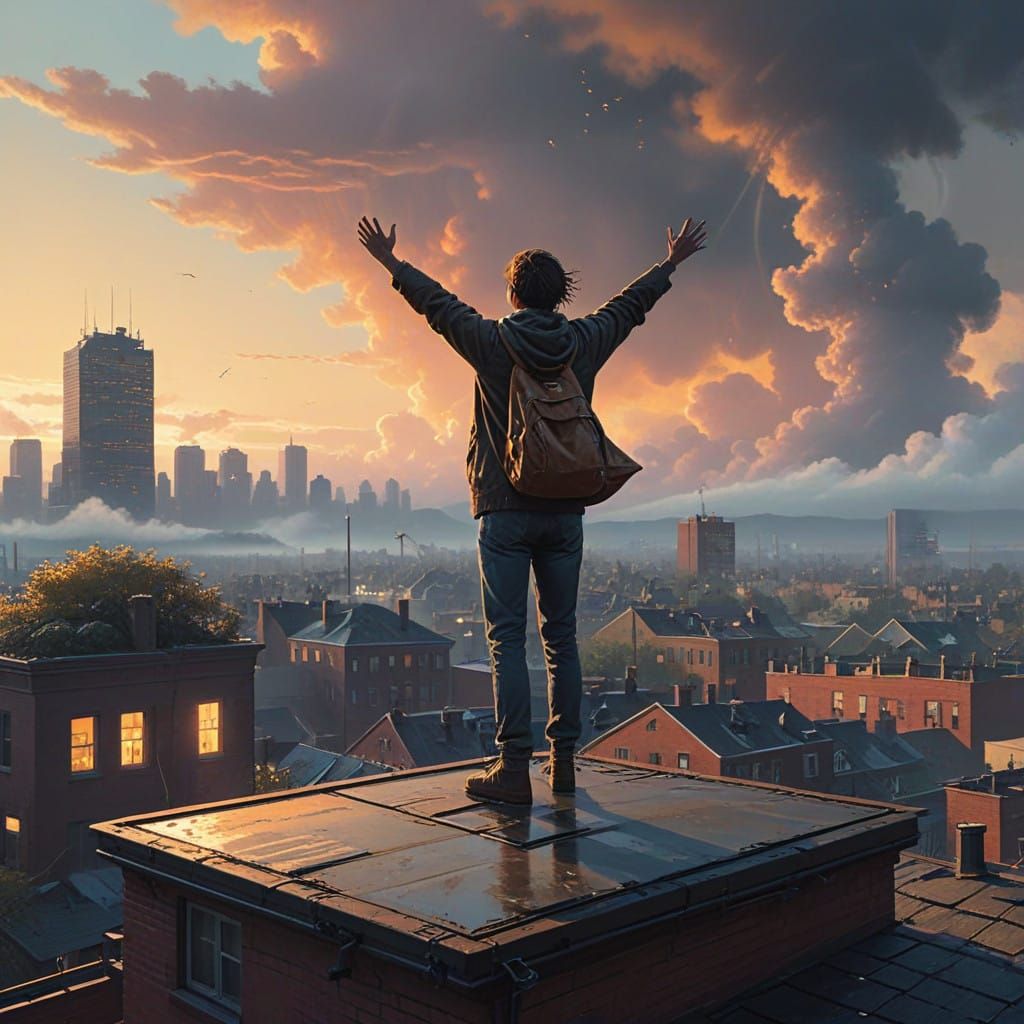 Live Without Regret - Fearless Soul Embracing Urban Freedom