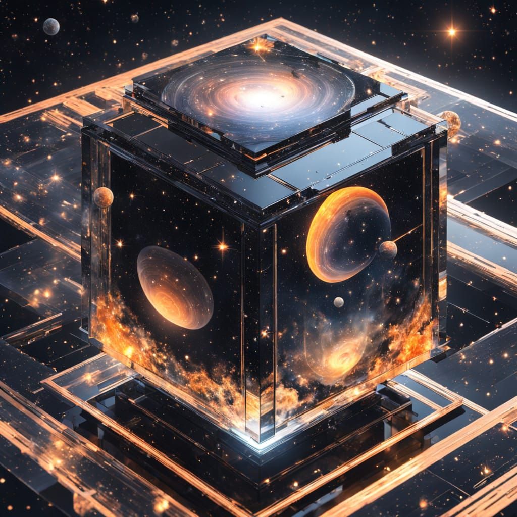 Cubic View of the Galaxy- Daily challenge #833 - NightCafe Creator