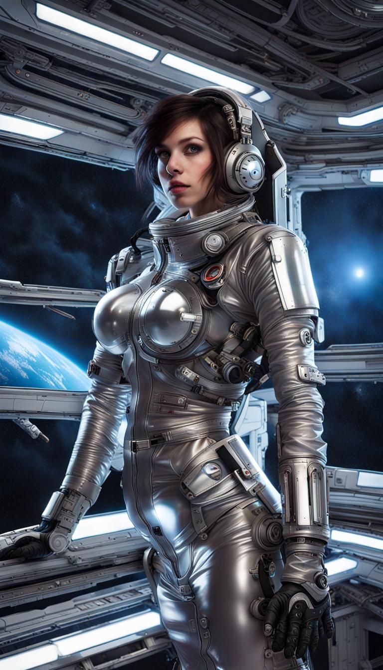 GamerGirl in space - AI Generated Artwork - NightCafe Creator