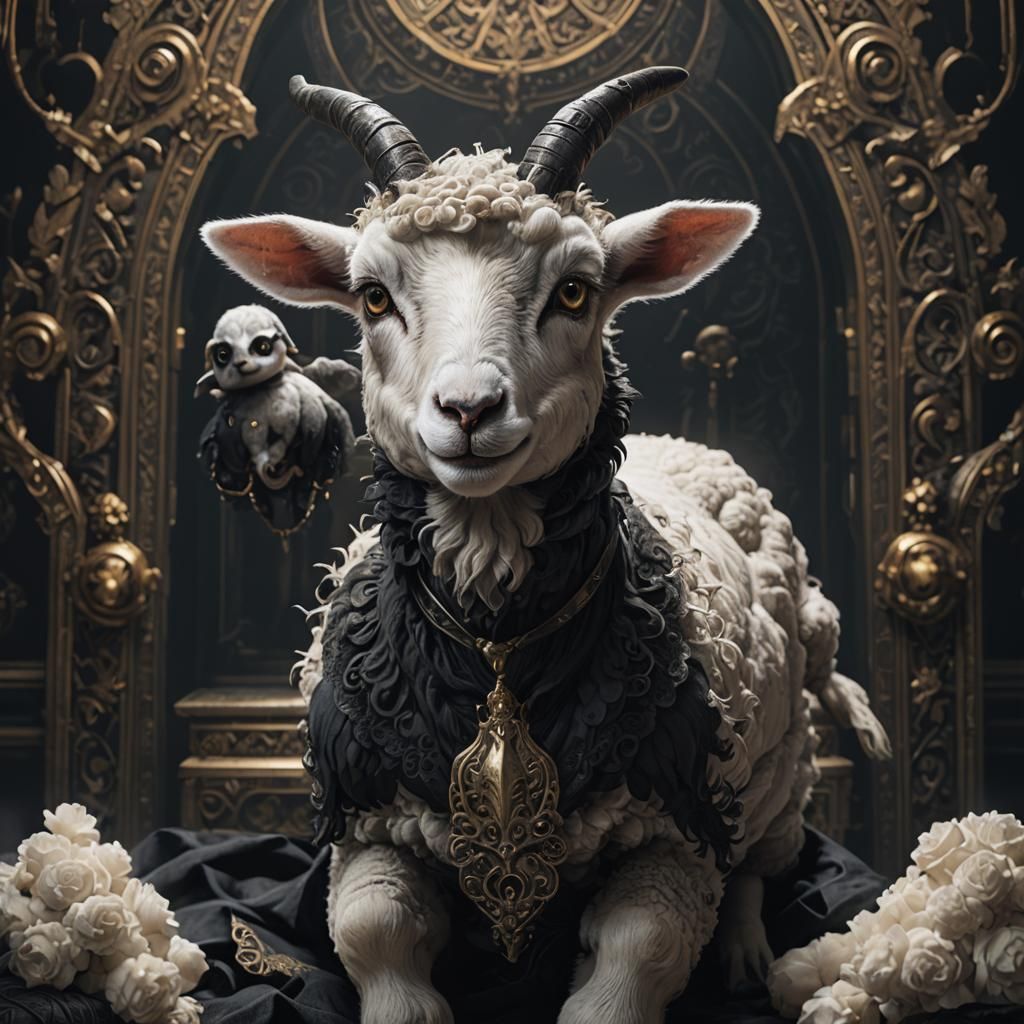 Goth Lamb - AI Generated Artwork - NightCafe Creator
