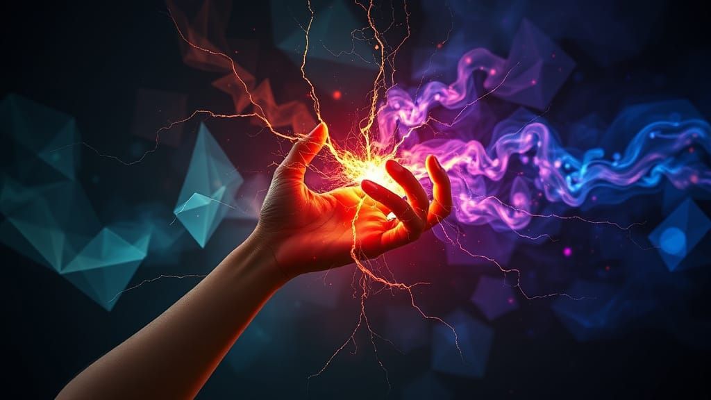 Mystical Transmission in an Esoteric Ritual Scene - AI Art