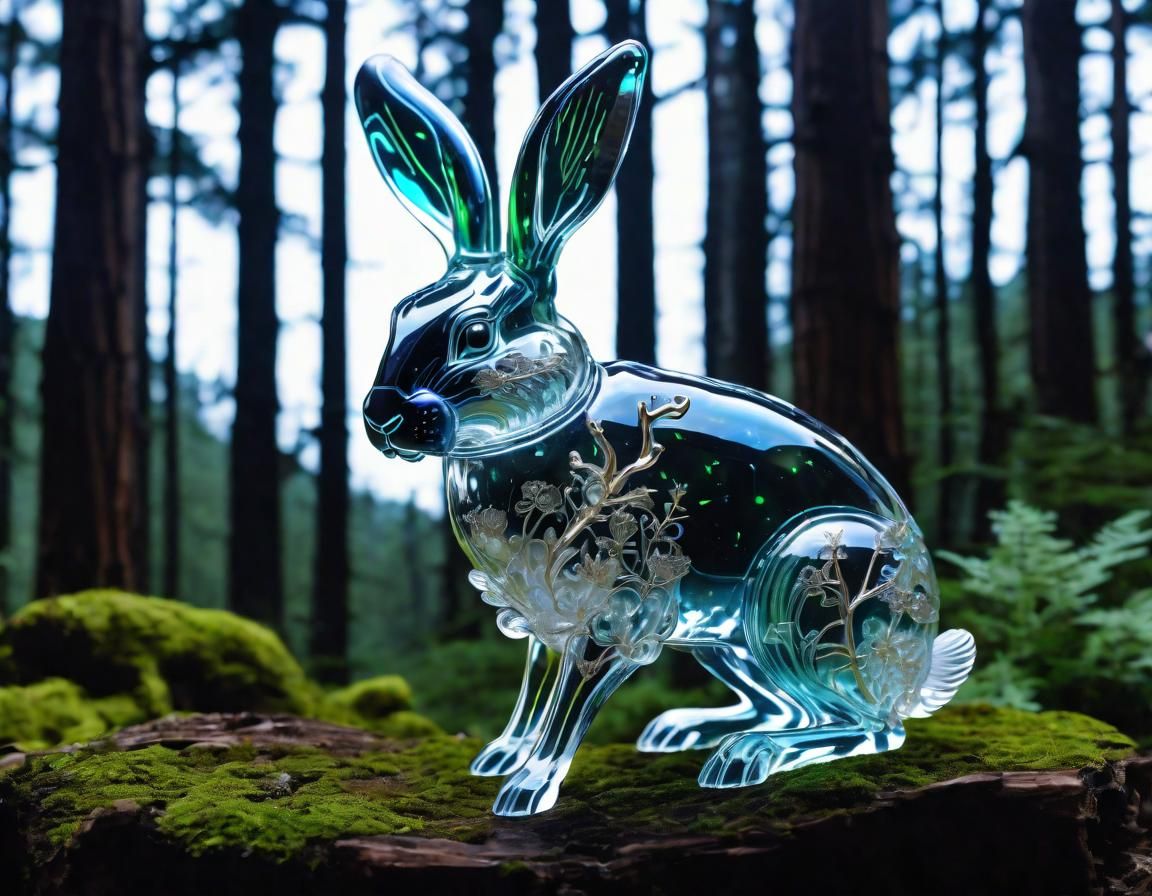 steampunk "jackalope hare" mechanical rabbit by [Hajime Sorayama ...