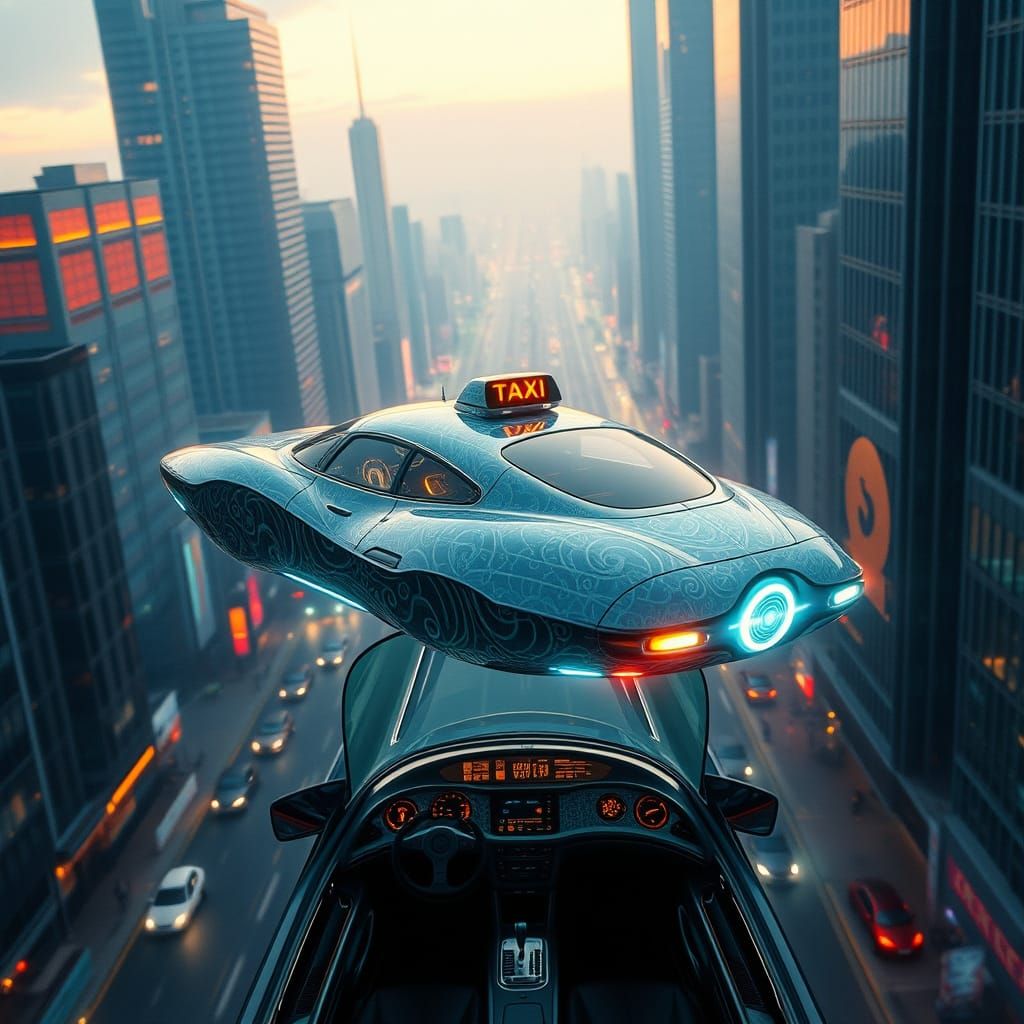 The first intercontinental taxi with the antigravity engine