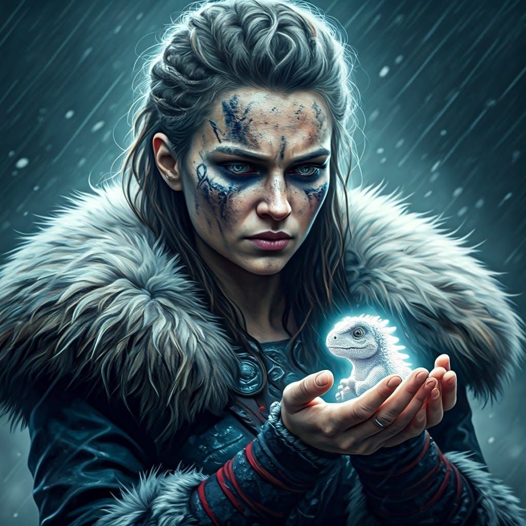 magical sparkling dinosaur - Epic Viking Warrior and Tiny Sp...